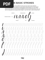 Basic Brush Calligraphy Strokes - Practice Sheets | PDF