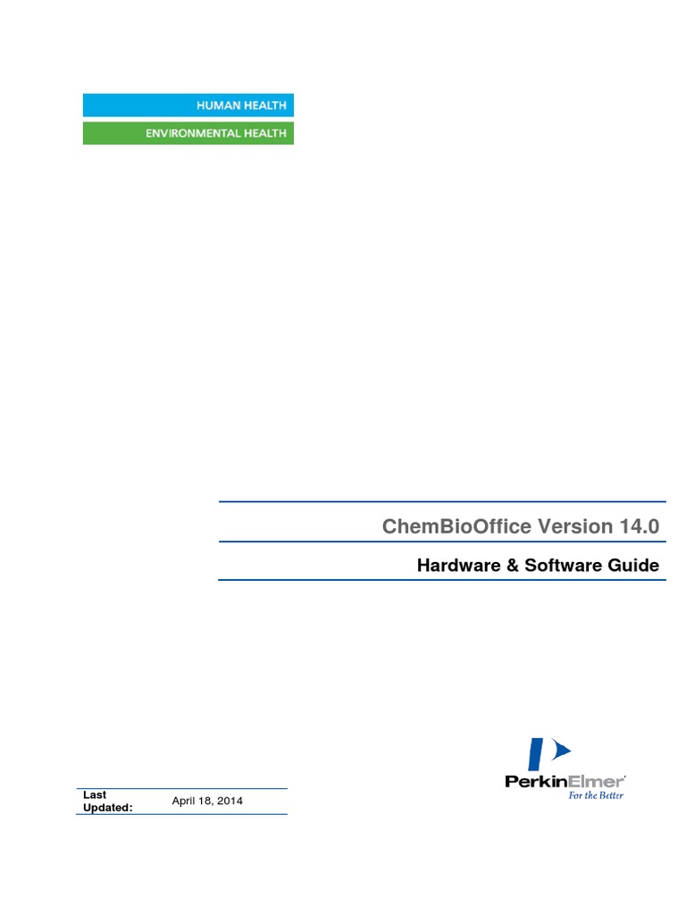 Chembiooffice Version 14.0: Hardware & Software Guide | PDF | Operating ...