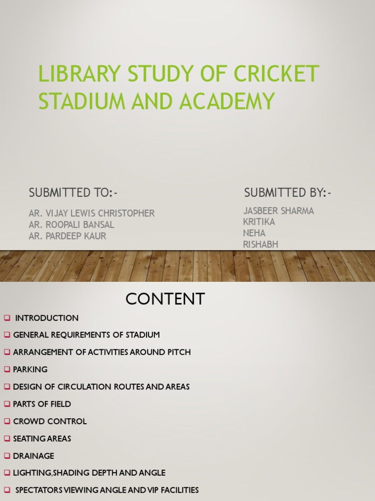 Cricket Stadium Design Guidelines | PDF | Stadium | Stairs
