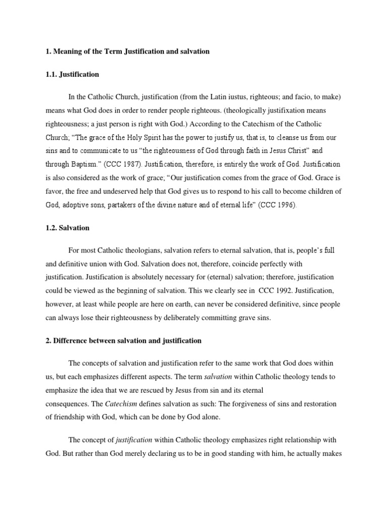 Salvation and Justification | PDF | Justification (Theology) | Sola Fide