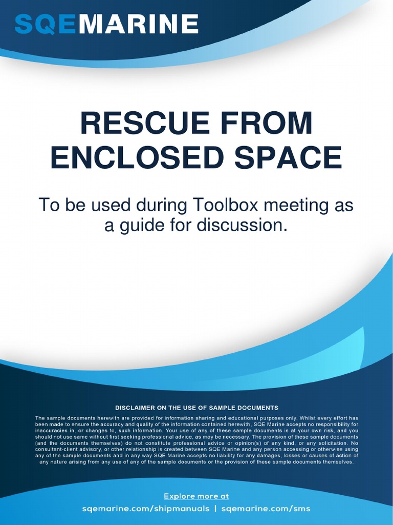 SQE Marine Rescue From Enclosed Space 2018 08 | PDF