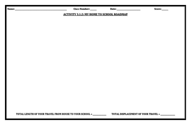 My Home To School Roadmap | PDF