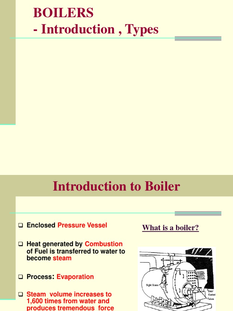 Boilers - Introduction, Types | PDF | Boiler | Home Appliance