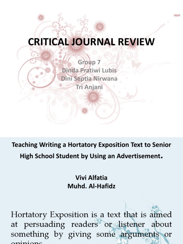 Critical Journal Review Written | PDF