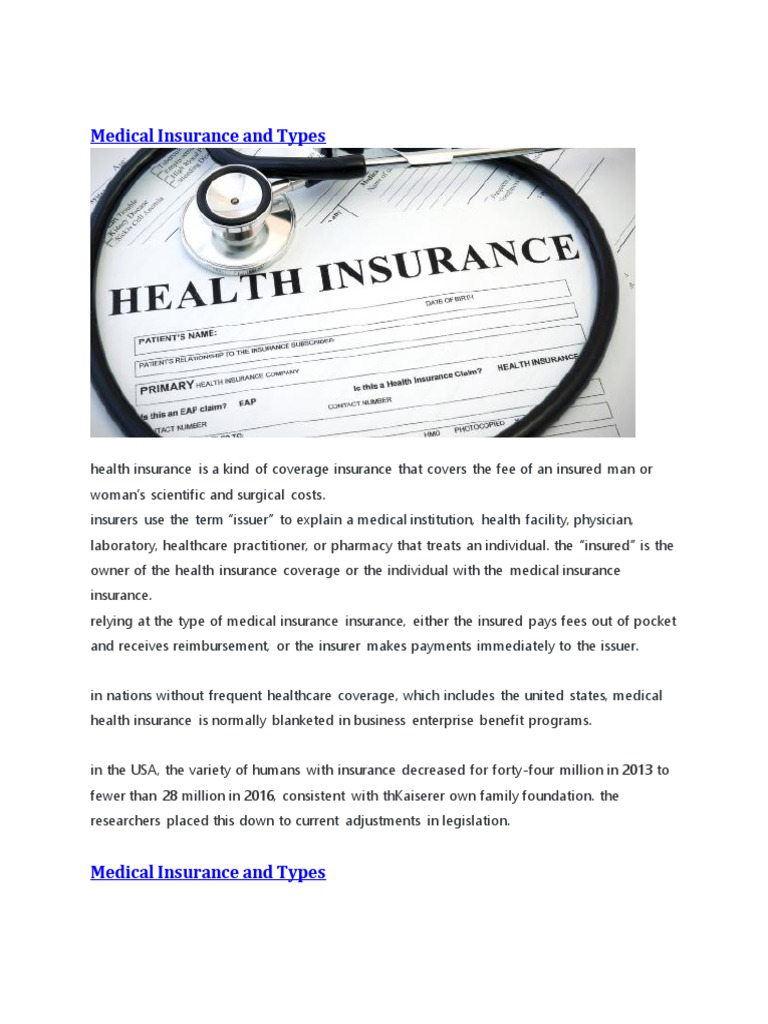 Types of Health Insurance in the USA | PDF | Self-Improvement