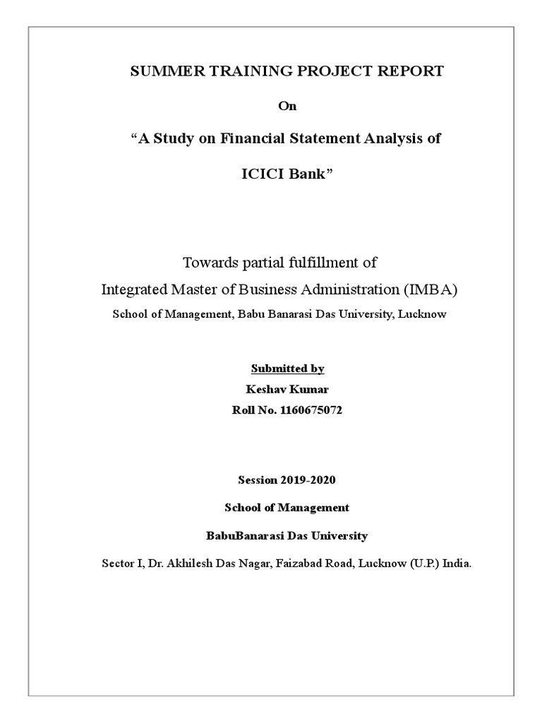 A Study On Financial Statement Analysis of | PDF | Equity (Finance ...