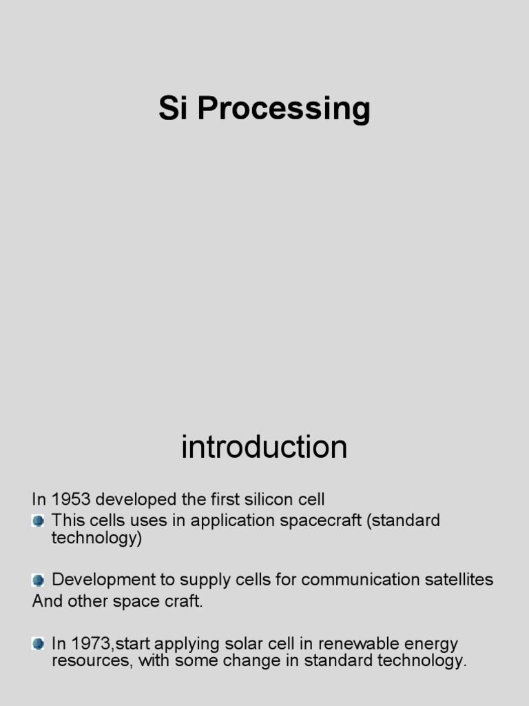 Si Processing | PDF | Silicon | Distillation