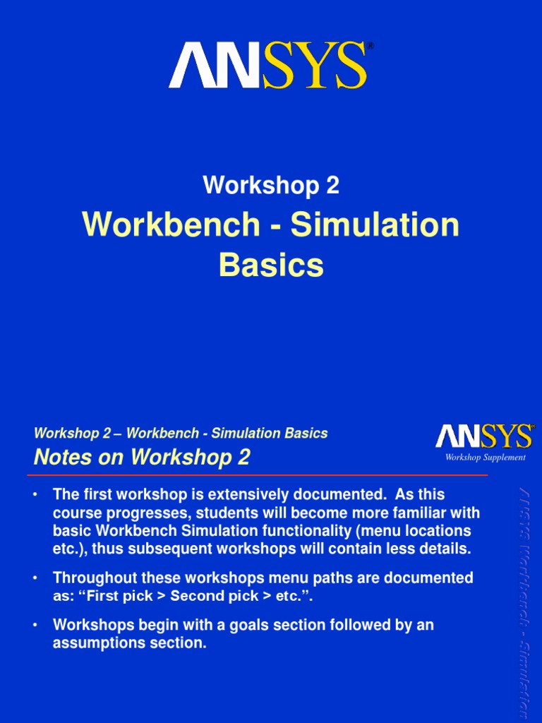 Workbench - Simulation Basics: Workshop 2 | Download Free PDF ...