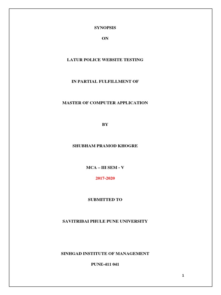 SYNOPSIS | PDF | Software Testing | C (Programming Language)