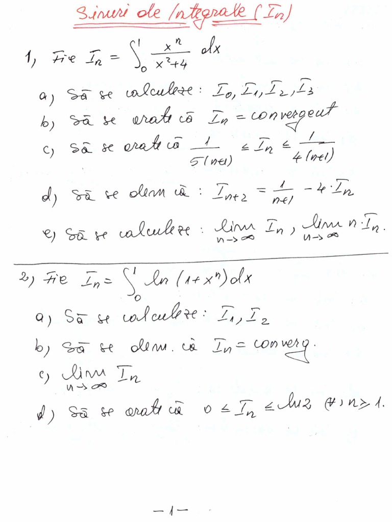 Siruri de Integrale | PDF