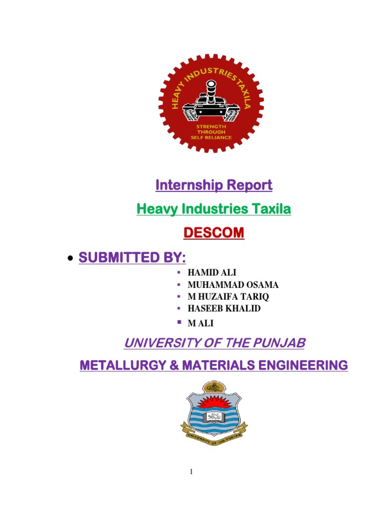 Internship Report: Heavy Industries Taxila | PDF | Forging | Gear