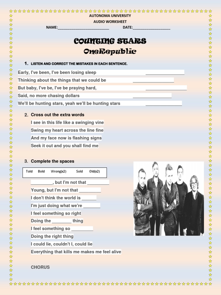 Counting Stars (Worksheet) | PDF