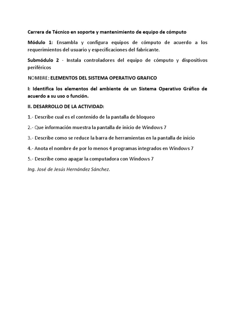 Carrera de Técnico en Soporte y Mantenimiento de Equipo de Cómputo | PDF