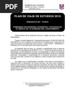 Plan de Excursion para Viaje de Promocion | PDF | Enseñando | Educación primaria