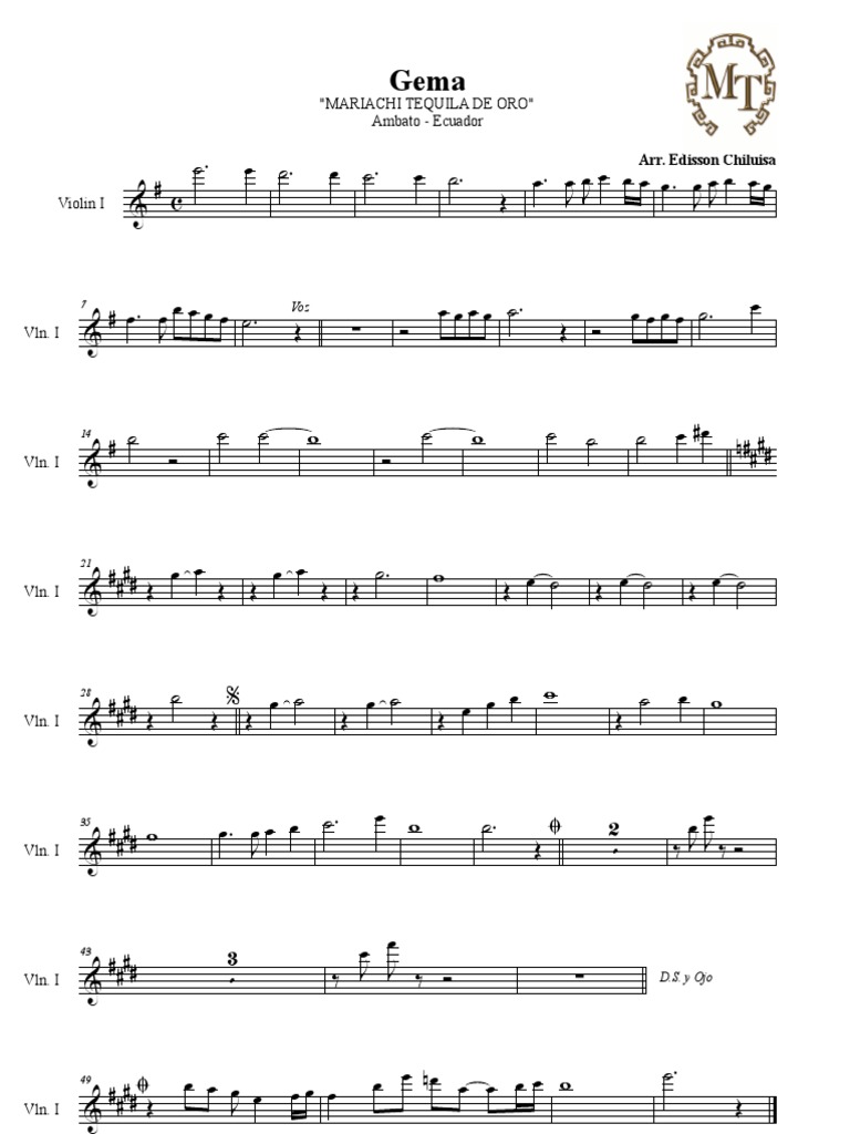 Gema Score - Violin I | PDF