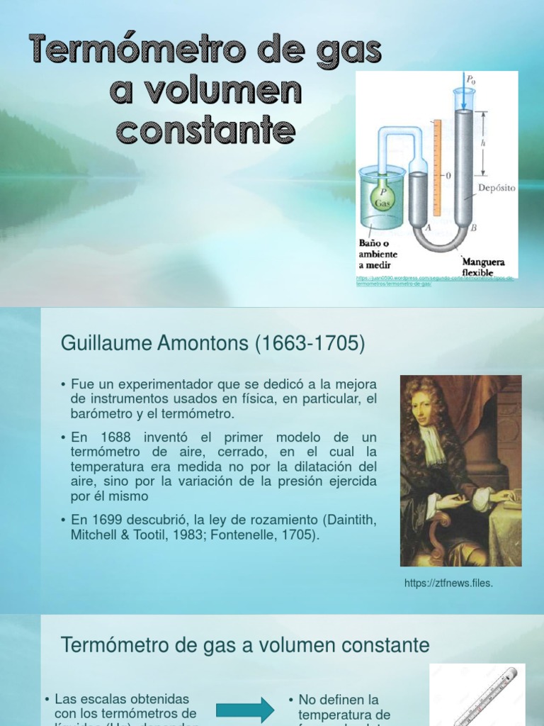 Termómetro de Gas A Volumen Constante | PDF | Celsius | Temperatura