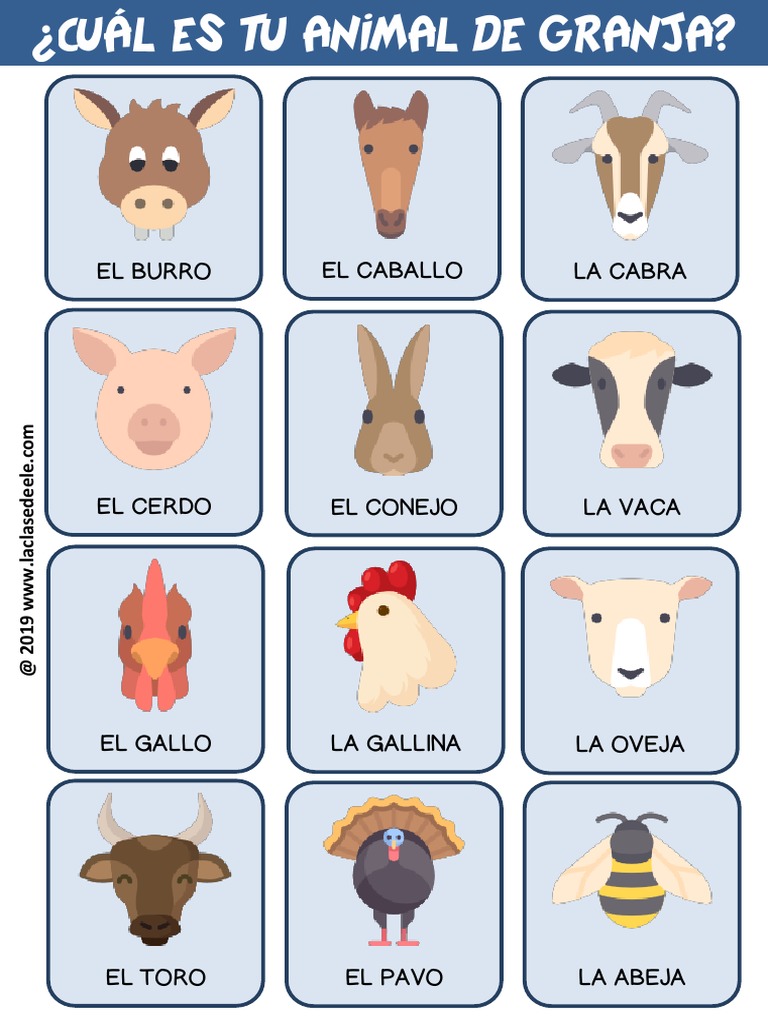 Tableros de Juego Quién Es Quién Animales | PDF