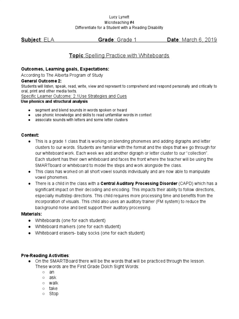 Microteaching Reading 4 Spelling 3 | PDF | Neuropsychological Assessment | Behavior Modification