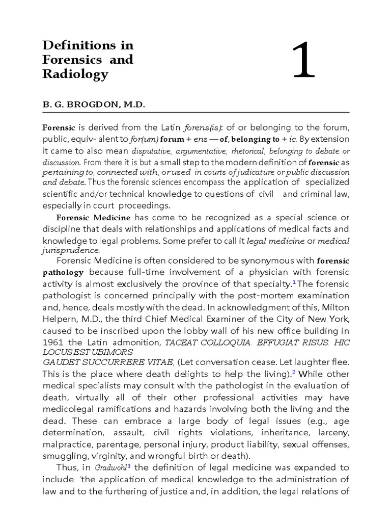 Definitions in Forensics and Radiology | PDF | Radiology | Medical Imaging