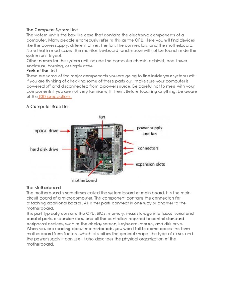The Computer System Unit | Download Free PDF | Bios | Booting