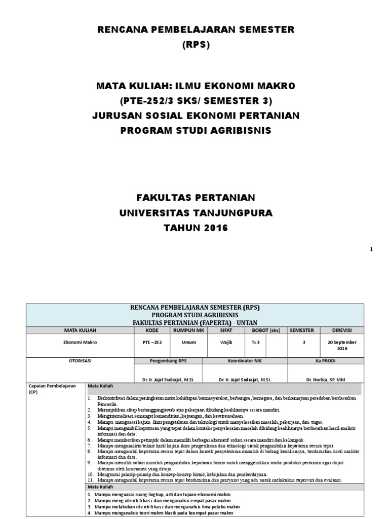 RPS Ekonomi Makro | PDF