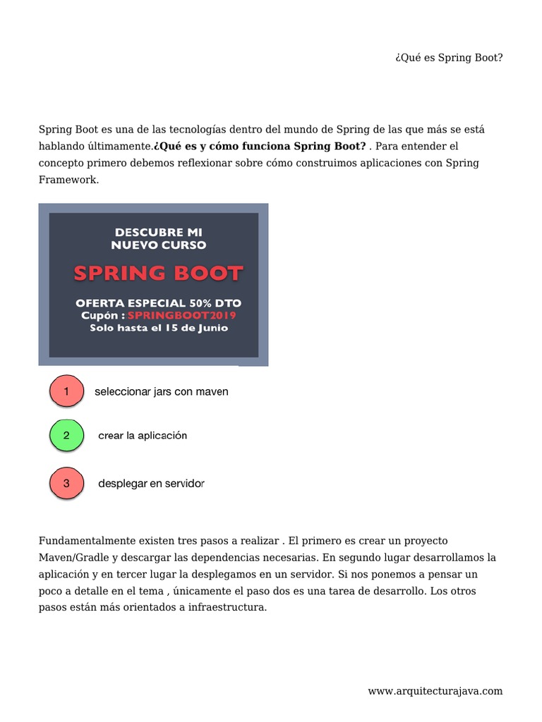 Spring Boot | PDF | Marco de software | Desarrollo de software