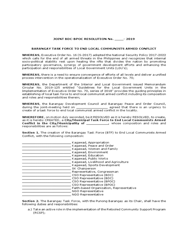 ELCAC-Barangay-Resolution.docx | Local Government | Government