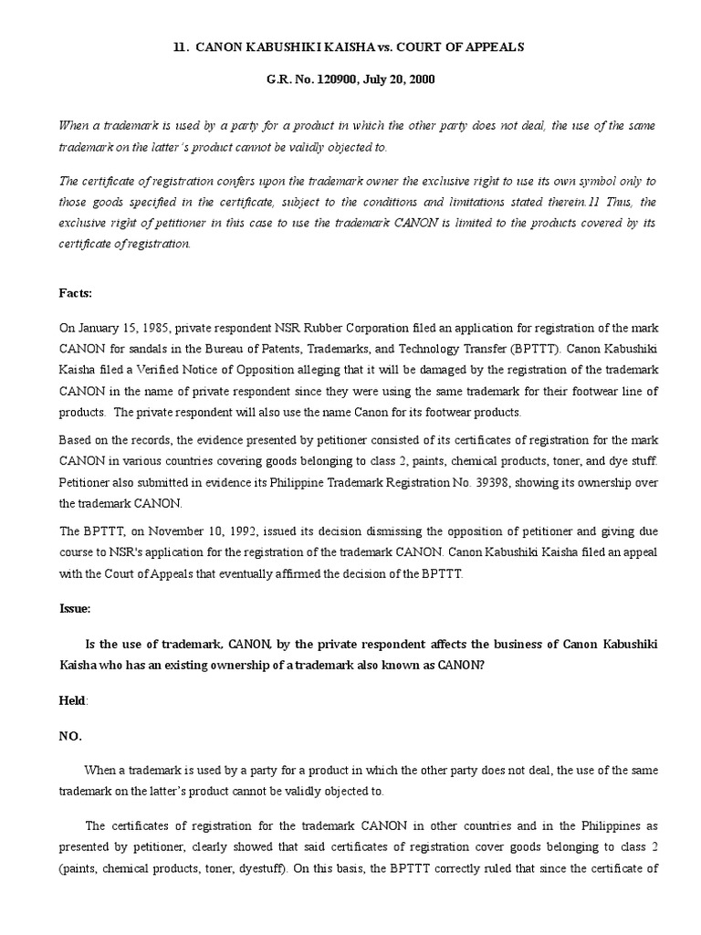 Ip Case | PDF | Trademark | Ownership