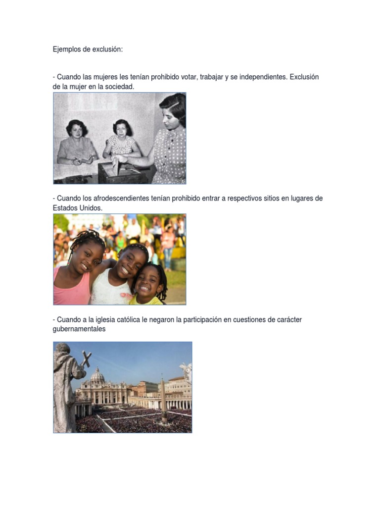Ejemplos de Exclusión | PDF