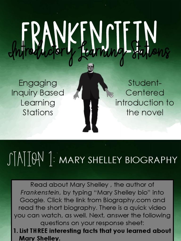 Frankenstein Intro Learning Stations | PDF | Frankenstein | Mary Shelley
