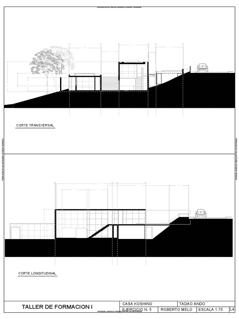 Cross-sectional and Longitudinal Diagrams of a Residential Building ...