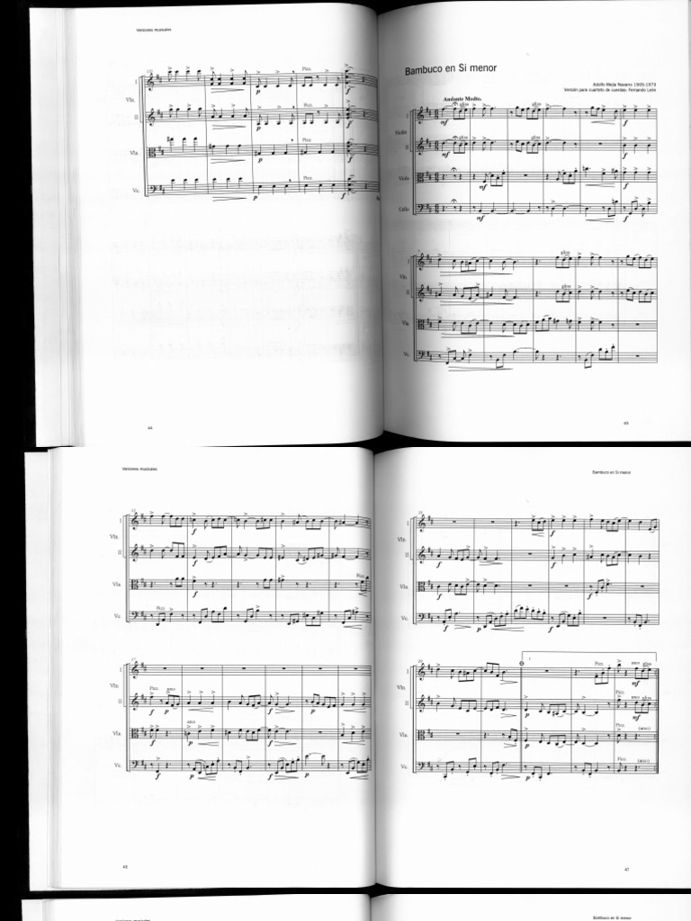 Bambuco en BM de Adolfo Mejía | PDF | Cordófonos | Orquestas