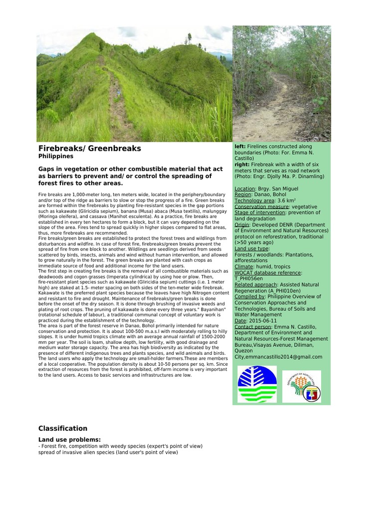 Firebreaks/ Greenbreaks | PDF | Wildfire | Soil