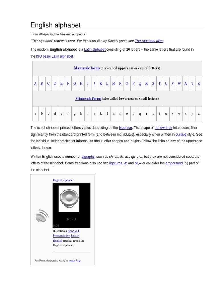 English Alphabet: Latin Alphabet ISO Basic Latin Alphabet | PDF | Greek ...