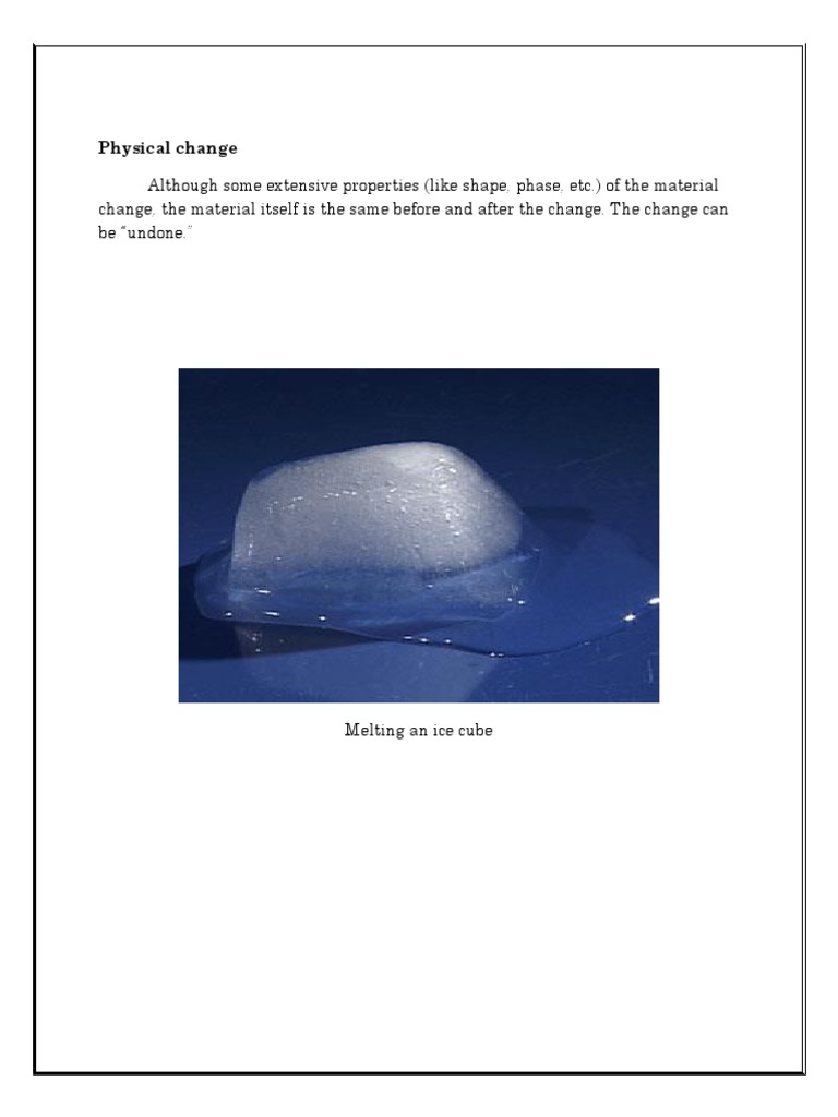 Physical Change | PDF
