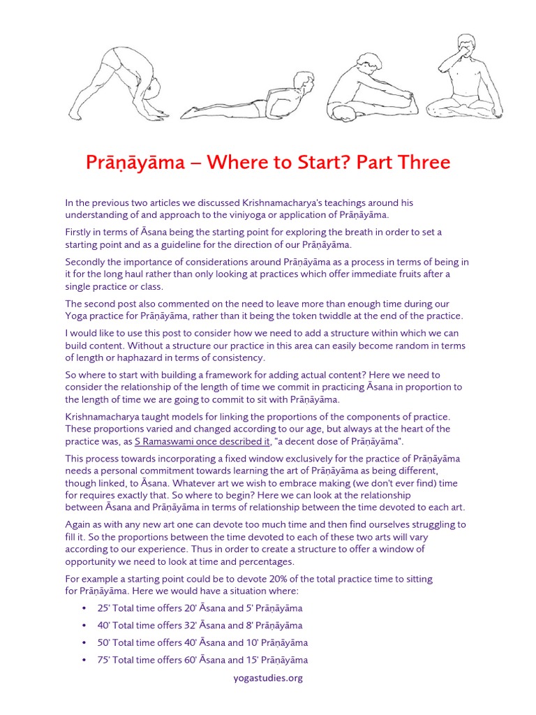 Pranayama Where To Start Part 3 PDF | PDF | Asana | Psychological Concepts