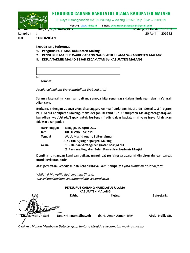 085 Undangan LTM NU | PDF