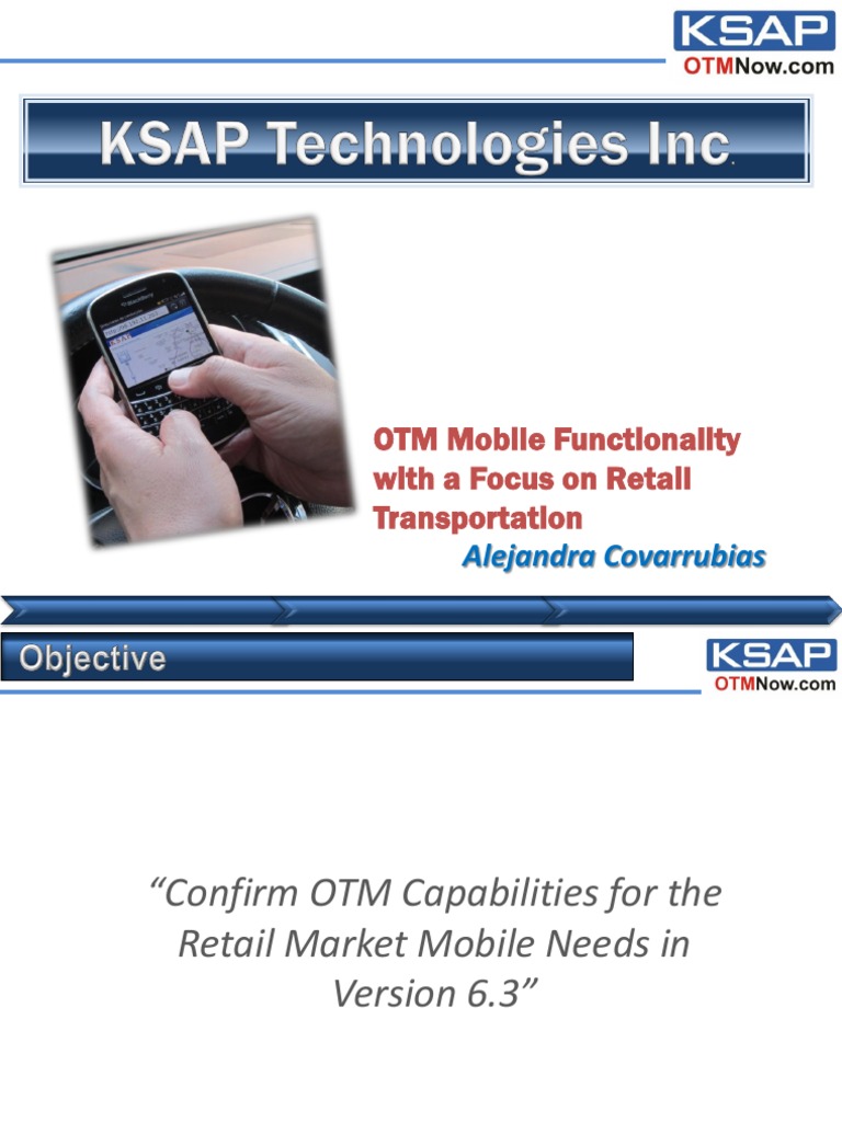 OTM Mobile for Retail Transportation | PDF | Last Mile | Retail