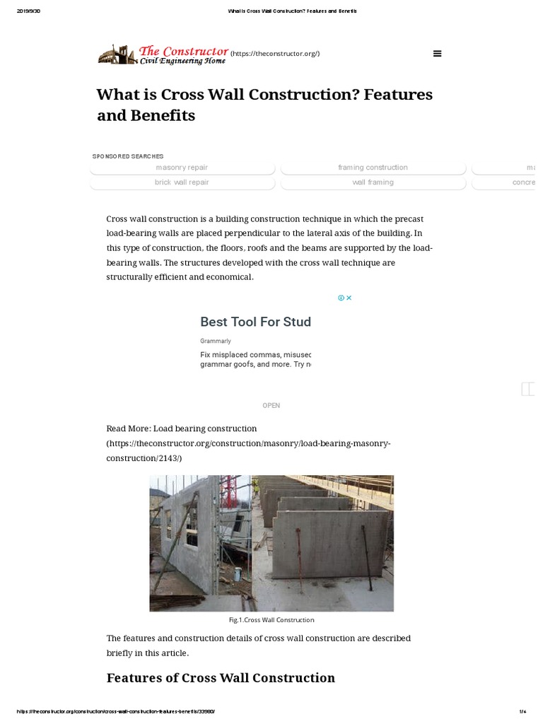 What Is Cross Wall Construction - Features and Benefits | PDF | Wall ...