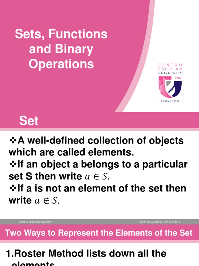 Sets, Functions, and Binary Operations PDF | PDF | Set (Mathematics ... Sets, Functions, and Binary Operations PDF | PDF | Set (Mathematics ...
