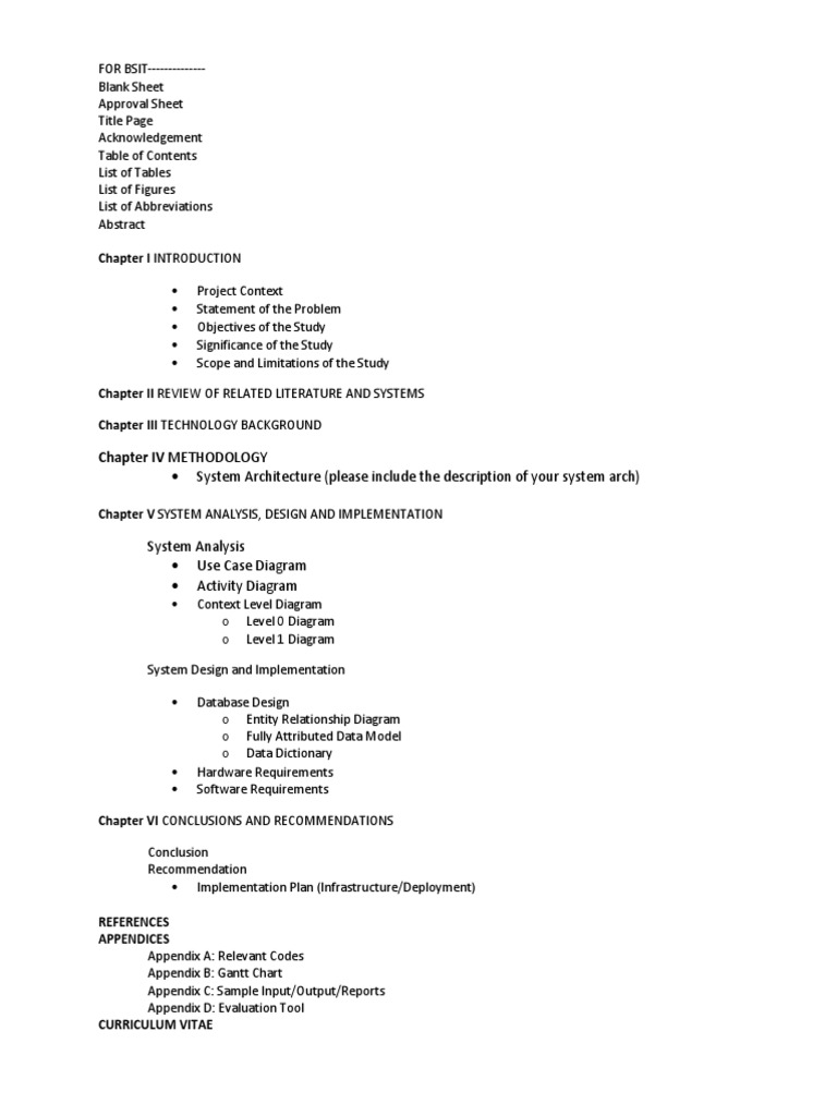 Outline Capstone Bsit | PDF | Data Model | System