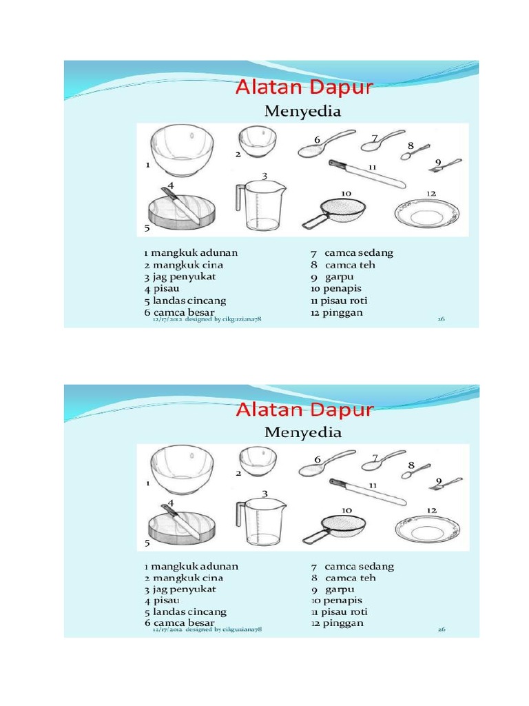 Alatan Dapur | PDF