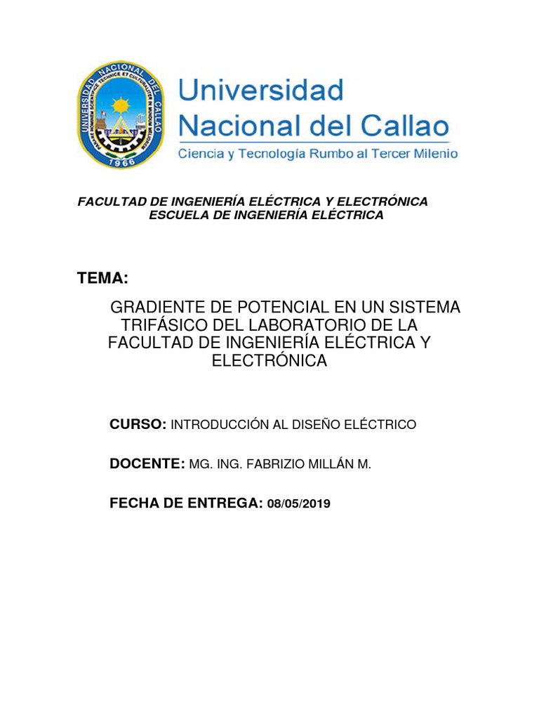 Gradiente Potencial en Sistema Trifásico | PDF | Corriente alterna ...