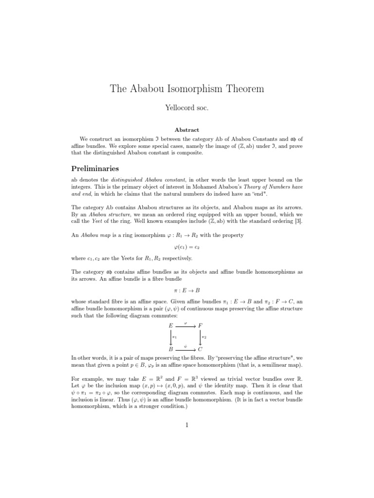 Ababou Isomorphism Theorem | PDF | Ring (Mathematics) | Category Theory