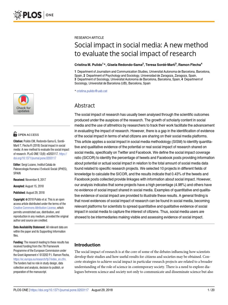 Social Impact in Social Media: A New Method To Evaluate The Social ...