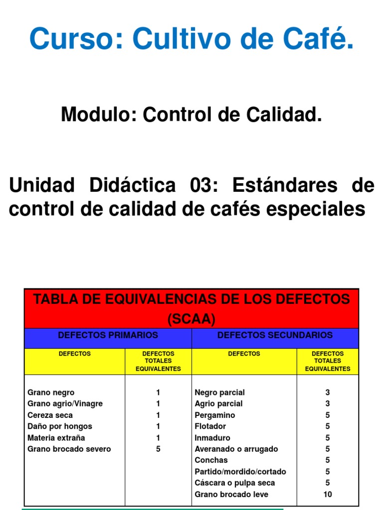 Defectos y Sus Causas Sol&Cafe 02 | PDF | café | Bebidas