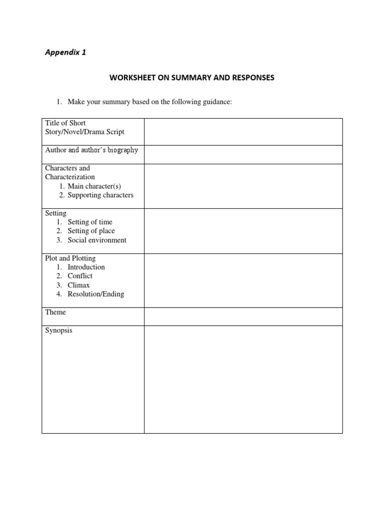 Literature Analysis Worksheet | PDF | Plot (Narrative)