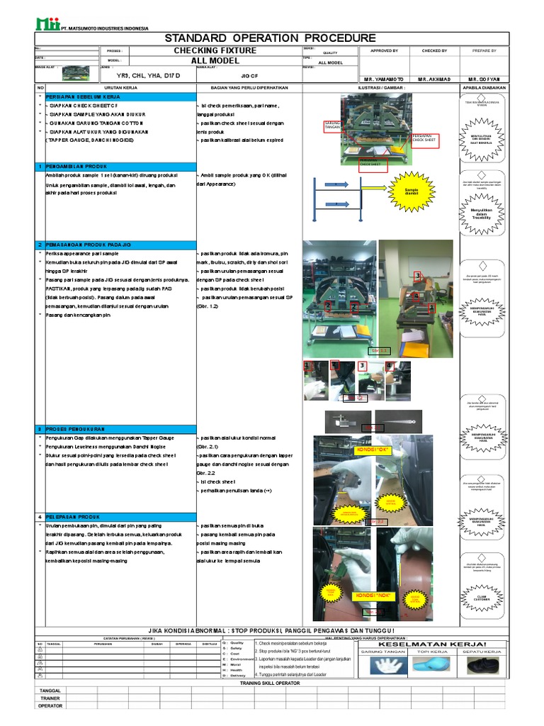 Prosedur Standar Fixture Pemeriksaan | PDF