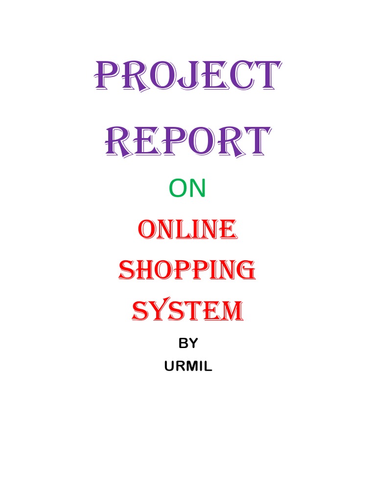 Project On Online Shopping System | PDF | World Wide Web | Internet & Web