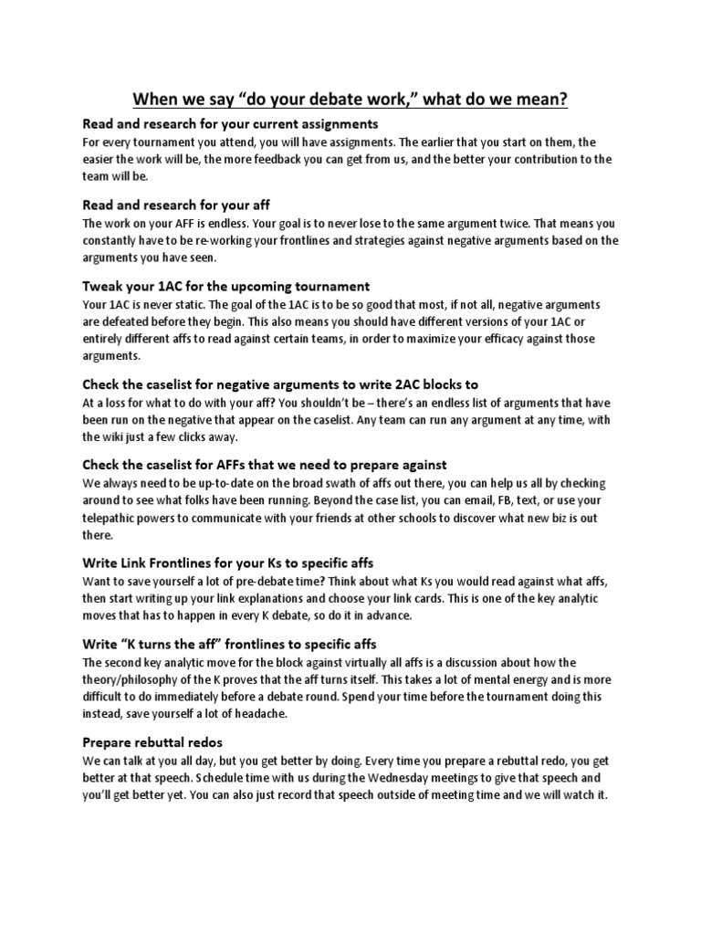 What Is Debate Work | PDF | Communication | Epistemology